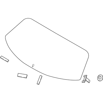 Rear Window Glass & Moulding - 2020 Hyundai Kona Electric