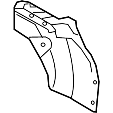 86821-F2800 Genuine Hyundai Rear Wheel Rear Guard Assembly,Left