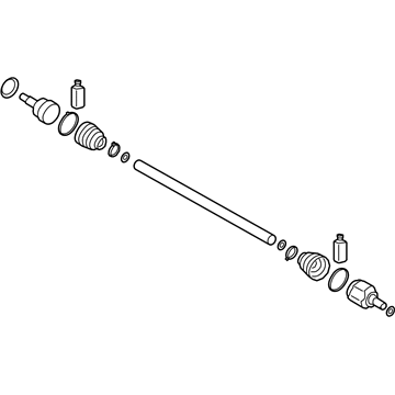 49501-S2200 Genuine Hyundai Shaft Assembly-Drive,RH
