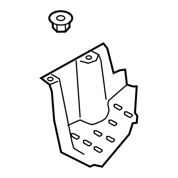 86675-S2000 Genuine Hyundai Cover-RR Bumper Under,LH