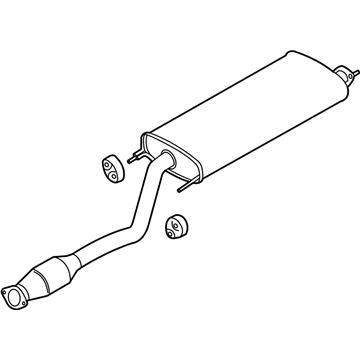 28600-B8150 Genuine Hyundai Center Muffler Assembly