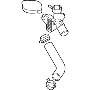 25327-K2000 Genuine Hyundai Filler Neck & Hose Assembly-Rad