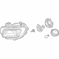 92102-K2070 Genuine Hyundai Headlamp Assembly, Right