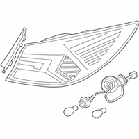92401-F3500 Genuine Hyundai Lamp Assembly-Rear Comb Outside,LH